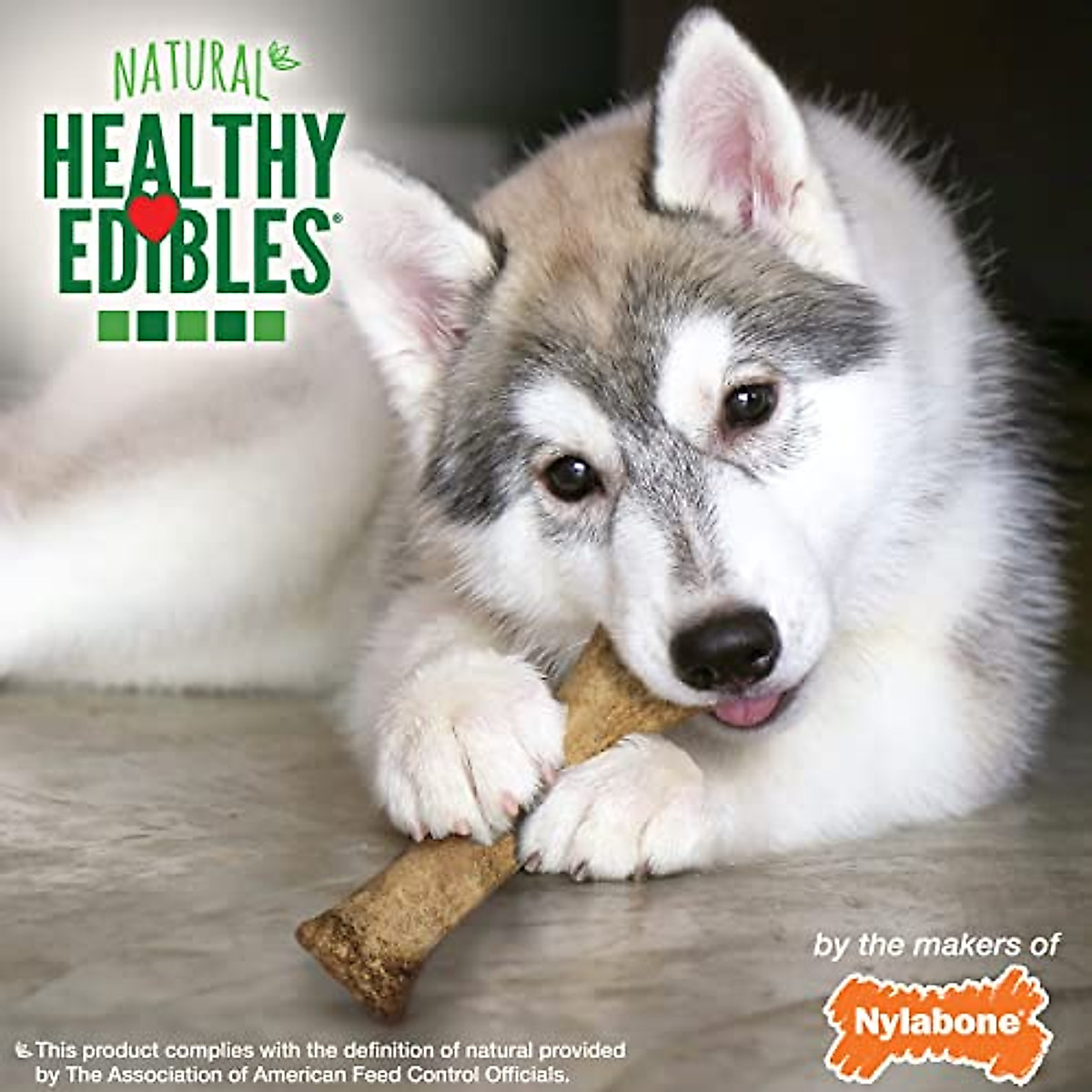 Nylabone Healthy Edibles Puppy Natural Long Lasting Dog Chew Treats Lamb & Apple X-Large/Souper (1 Count)