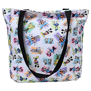Disney Zipper Tote Travel Bag Mickey Minnie Donald Daisy Goofy Pluto Print