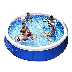 Inflatable Swimming Pools for Kids and Adults Above Ground, Blow Up Family Top Ring Pool Portable Easy Set Pools Games for Outdoor Backyard Garden