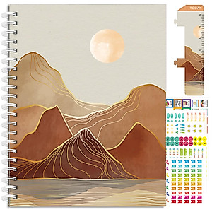 Teacher Academic Planner 2023-2024, Weekly and Monthly Academic Planners for Women in Jul.2023 - Jun.2024, 8.5"x 11" Marked Tabs, Hardcover with Elastic Closure, Back Pocket, Twin-Wire Binding