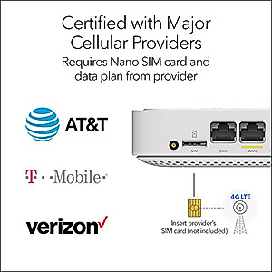 NETGEAR 4G LTE Broadband Modem (LM1200) – Use LTE as a Primary Internet Connection or Failover Solution for Always-On WiFi Certified with AT&T, T-Mobile and Verizon