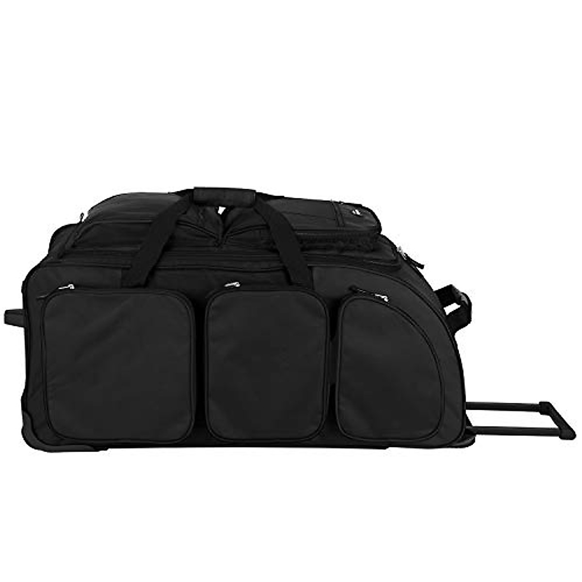 Travelers Club Xpedition 30 Inch Multi-Pocket Upright Rolling Duffel Bag, Black, 30" Suitcase