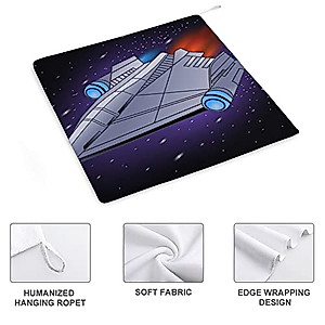 Lurnise Hand Towel Space Ship Hand Towels Dish Towel Lanyard Design for Bathroom Kitchen Sports