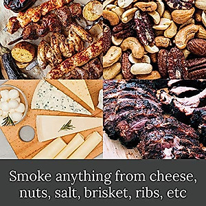 Smoke Daddy Big Kahuna Hot Or Cold Smoke Generator | BBQ accessories Works With Any Outside BBQ Grill | Electric Smoker Pellet Accessory | Add Your Favorite blend Of Wood Chunks, Wood Chips, Or Pellets To The Smoke Generator To Customize Your Smoke Profil