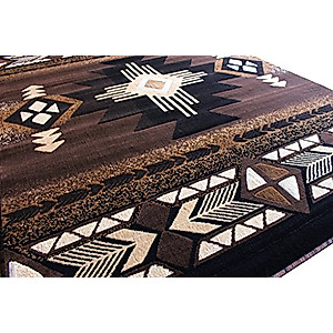 South West Area Rug 5 Feet X 7 Feet Chocolate Design C318