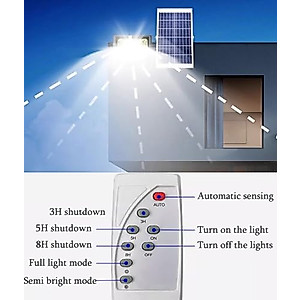 ZXXHNNAIH Solar Street Light IP67 Waterproof Solar Street Lights Outdoor,30ft Wire Light Sensor Solar Parking Lot Lights Dusk to Dawn, for Backyard Garden