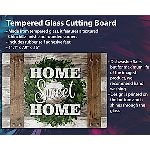 Personalized Tempered Glass Cutting Board Wedding Gift from The Painted Pug | Custom Anniversary Gift for Couples | Customized Housewarming Real Estate Gift Idea