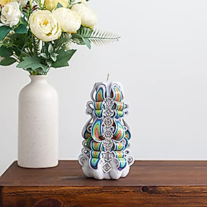 7 Chakra Candle Decor - Meditation Gifts for Women - Gift for Lover Yoga - Unique Candle Meditation Accessories (6.3 inches (16 cm))