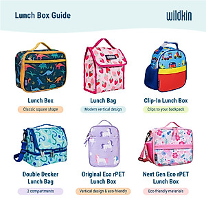 Wildkin Kids Insulated Lunch Bag – Reusable, Ideal for Hot/Cold Snacks, School & Travel - Unicorn