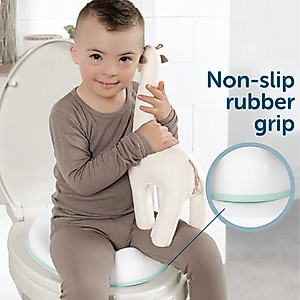 Potty Training Seat for Boys And Girls, Fits Round & Oval Toilets, Non-Slip with Splash Guard, Includes Free Storage Hook - Jool Baby