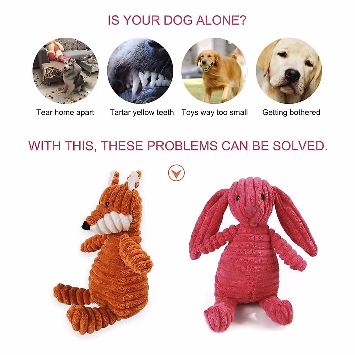 Q.Y.HOME Stuffing Squeaky Plush Dog Toy Chew Speak Toy (Duck)