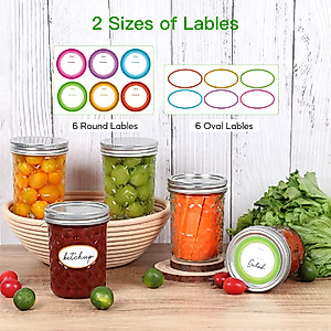 BIGIVACA Wide Mouth Mason Jars 16 oz,6 Pack Glass Canning Jars with Airtight Lids.480ml Mason Glass Jars with Lids for Overnight Oats,Jam,Yogurt,Jelly