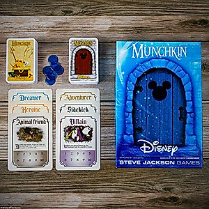 USAOPOLY Munchkin: Disney Card Game | Munchkin Game Featuring Disney Characters and Villains | Officially Licensed Disney Card Game | Tabletop Games & Board Games for Disney Fans