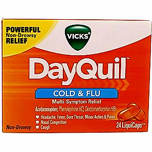 Vicks 01443BX DayQuil Cold & Flu LiquiCaps, 24/Box