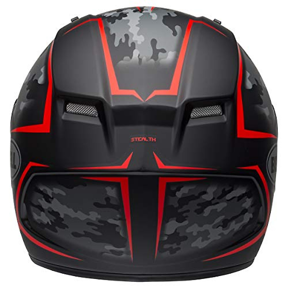 Bell Qualifier Full-Face Motorcycle Helmet (Stealth Camo Matte Black / Red - X-Large)