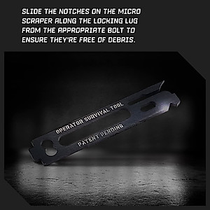 OST MINI CLEANING CARBON SCRAPER TOOL - Modern Sporting Gun Cleaning Tool - Carbon Remover for Guns Cleaning Kit Accessories Emergency Cleaning Tools - Compact Cleaner w/Shock Cord Attachment