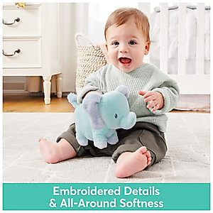 GUND Baby Safari Friends Collection Plush Elephant with Chime, Sensory Toy Stuffed Animal for Babies and Newborns, Teal, 7"