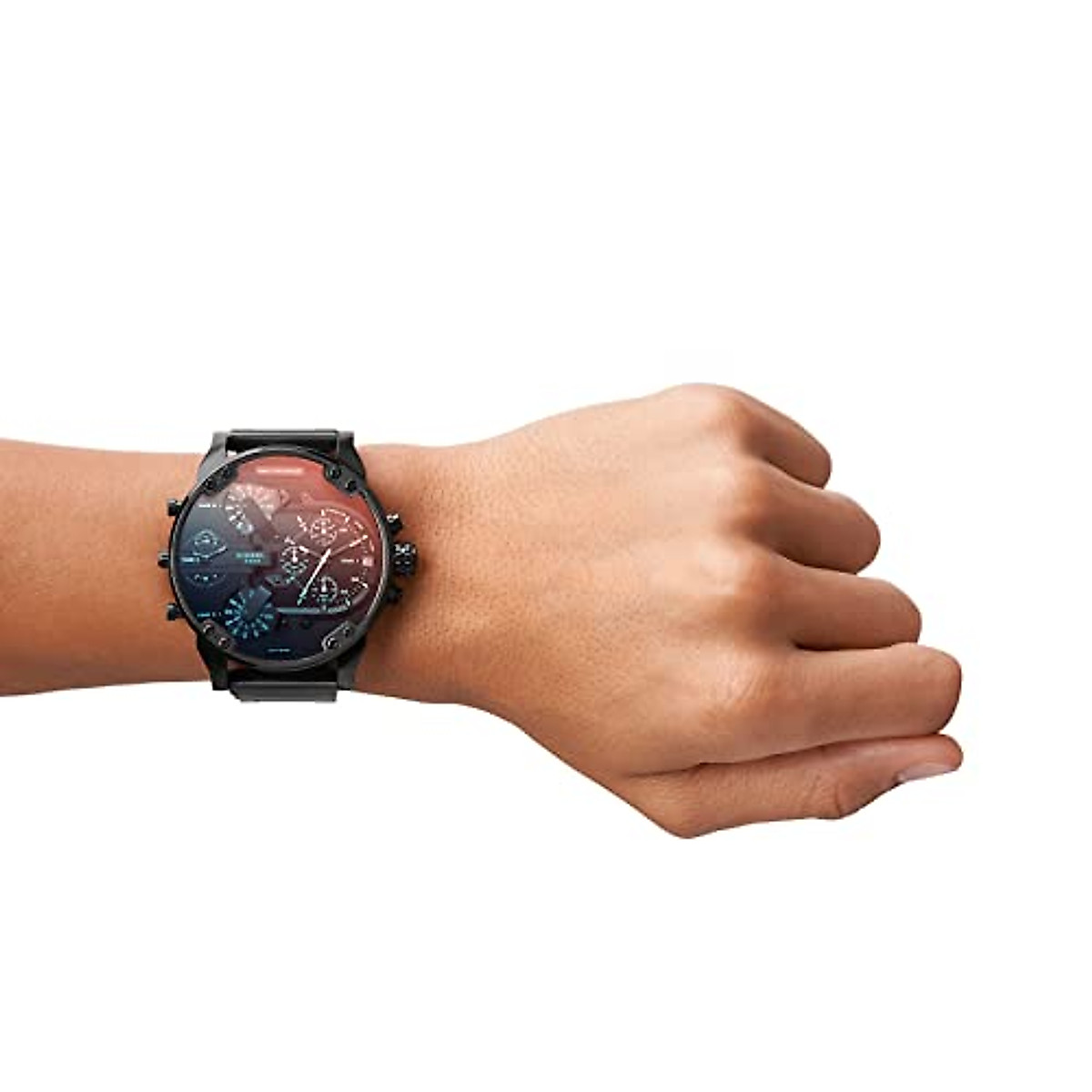 Diesel Men's 57mm Mr. Daddy 2.0 Quartz Stainless Steel Chronograph Watch, Color: Black Iridescent (Model: DZ7395)