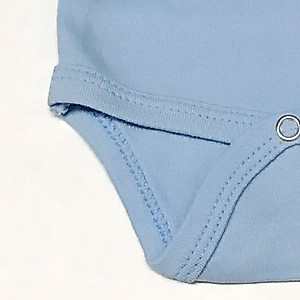 Laughing Giraffe Baby Blank Long Sleeve One Piece Bodysuit Pastel (0-3 Months, Blue)