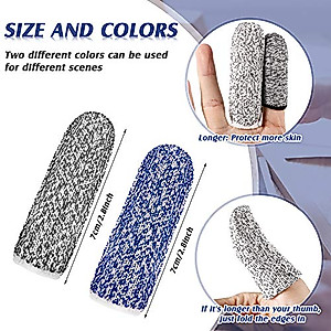 40 Pcs Finger Cots Cut Resistant Protector Anti-Cut Fingertips Finger Sleeve Reusable Finger Covers Thumb Finger Protection Cots for Kitchen Work Sculpture Supplies