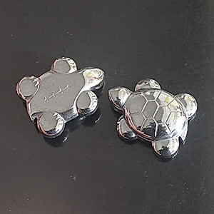 Gemstone crystal Hematite turtle pendant bead for necklace 1''