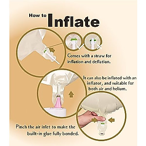 SUWEN 40 Inch Large Cream White 30 Balloon Numbers Big Foil Helium Number Balloons 0-9 Jumbo Happy 30th Mylar Birthday Party Decorations for Boy or Girl Anniversary Party Supplies