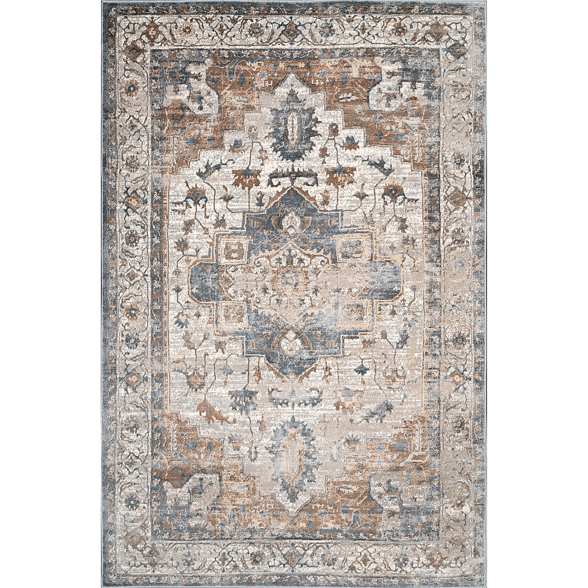 nuLOOM Sian Persian Vintage Medallion Area Rug, 5x8, Beige