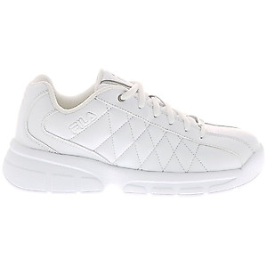 Fila Womens Fulcrum 3 Sneaker, White/White/Metallic Silver, 7