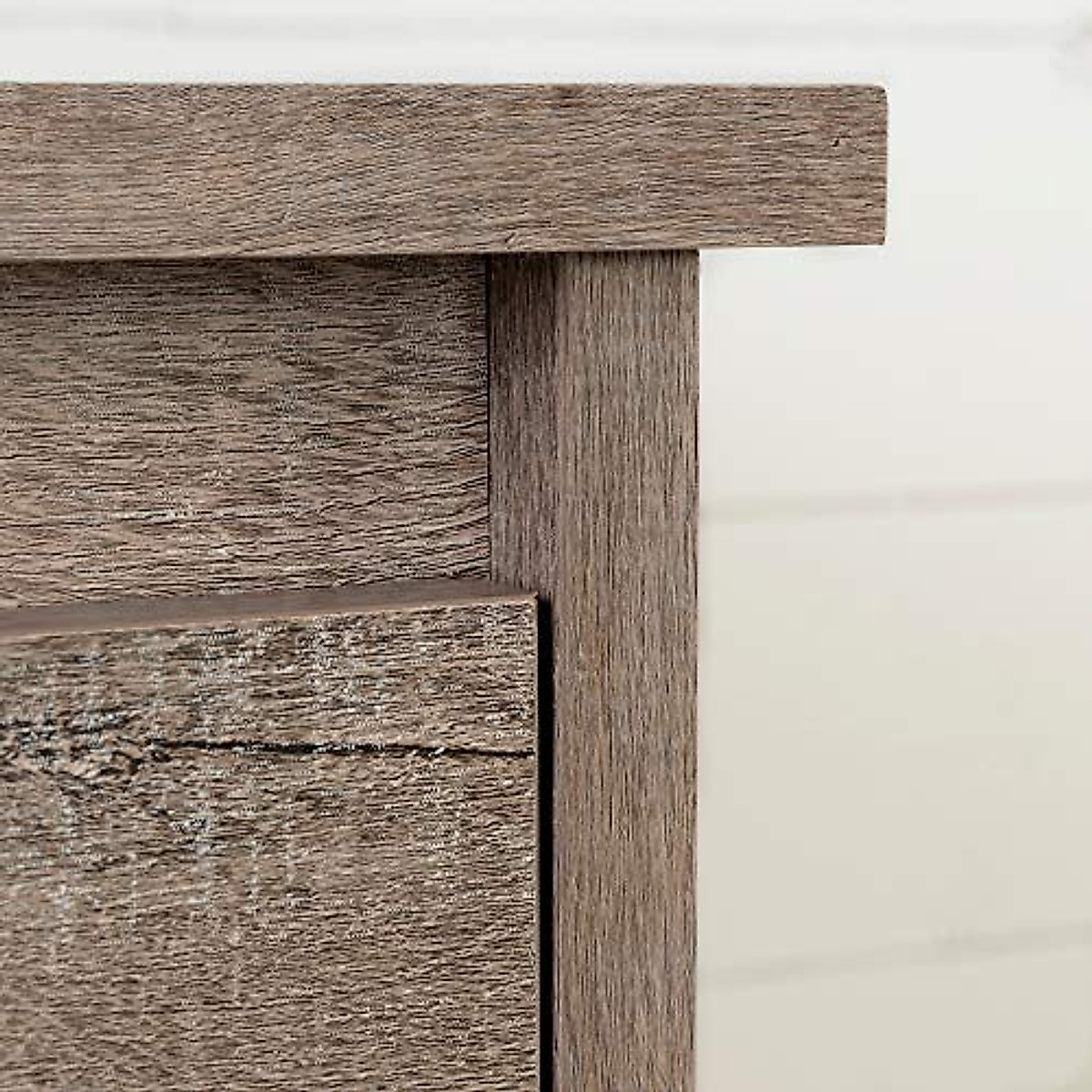 South Shore Tassio 1-Drawer Nightstand-Weathered Oak