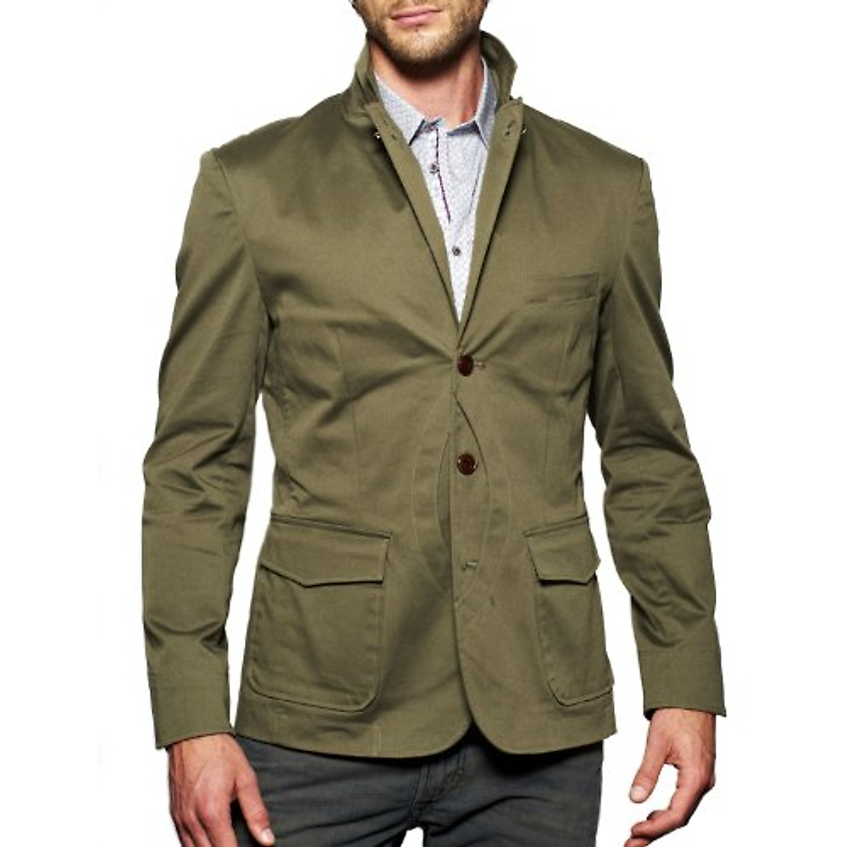 Doberman Menswear Glen Olive Hunting Blazer M-Green