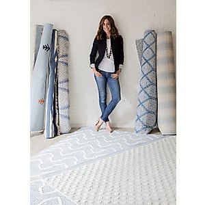Erin Gates by Momeni Langdon Windsor Blue Hand Woven Wool Area Rug 5' X 8' (LANGDLGD-2BLU5080)