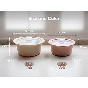 AGUARD MOMOBIN Microwave Silicone Steamer for Baby Food, Dishwasher & Oven Safe to 482°F, Easy Clean, Korea Made (Terracotta Rose, 27.1oz (800ml))