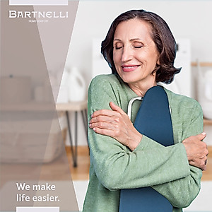 Bartnelli Tabletop Ironing Board | XL 36x13 European Made Portable Iron Board with Extra Layers Padding, Scorch Resistant Cotton Top, and Foldable Steel Legs with Safety Lock to Easily Store Away