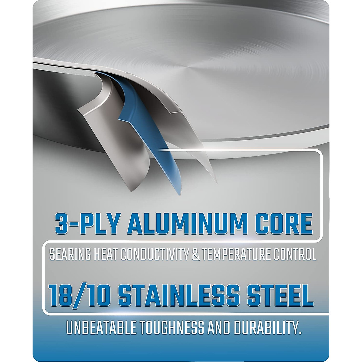 Dalstrong Sauce Pot - 3 Quart - The Oberon Series - 3-Ply Aluminum Core Cookware - Cooking Pot - Stock Pot - Premium Silver Pots and Pans - Dutch Oven Pot with Lid & Pot Protector