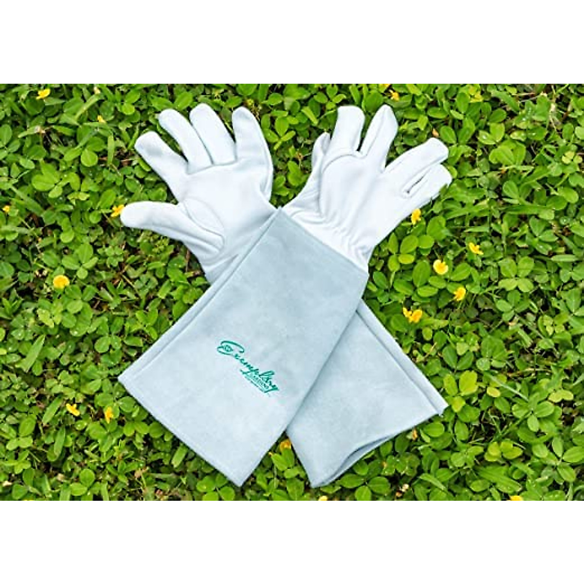 Rose Pruning Gloves for Men and Women - Thorn Proof Goatskin Leather Gardening Gloves with Gauntlet (Medium)