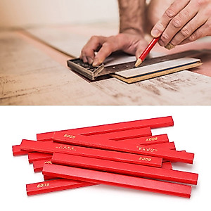 10pcs Carpenter Pencils Builders 170mm Octagonal Red Woodworking Pencils Woodworking Marking Tool