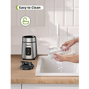 Syvio Blender for Shakes and Smoothies, 600W Personal Blender, Smoothie Blender with 2 Speed Control, Bullet Blender with 2 BPA-Free 20Oz Sport Cup