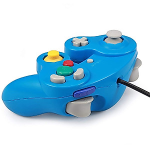 Arrocent GC Controller, Replacement for Gamecube Controller, Compatible with Wired USB Game Cube Controller/PC Windows 7 8 10 (Blue)