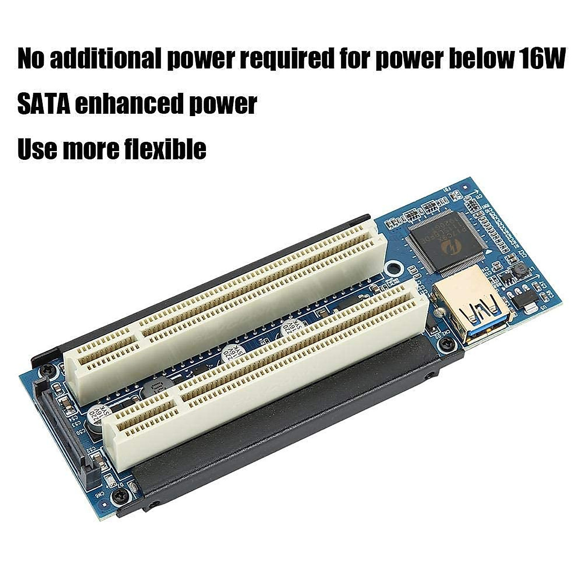 Eboxer PCI Express Network Card PCI E PCI X2 Adapter Card Set Parallel Port Network Card with USB3.0 Data Cable, PCI E × 1 × 4 × 8 × 16 Adapter Converter for Desktop PC