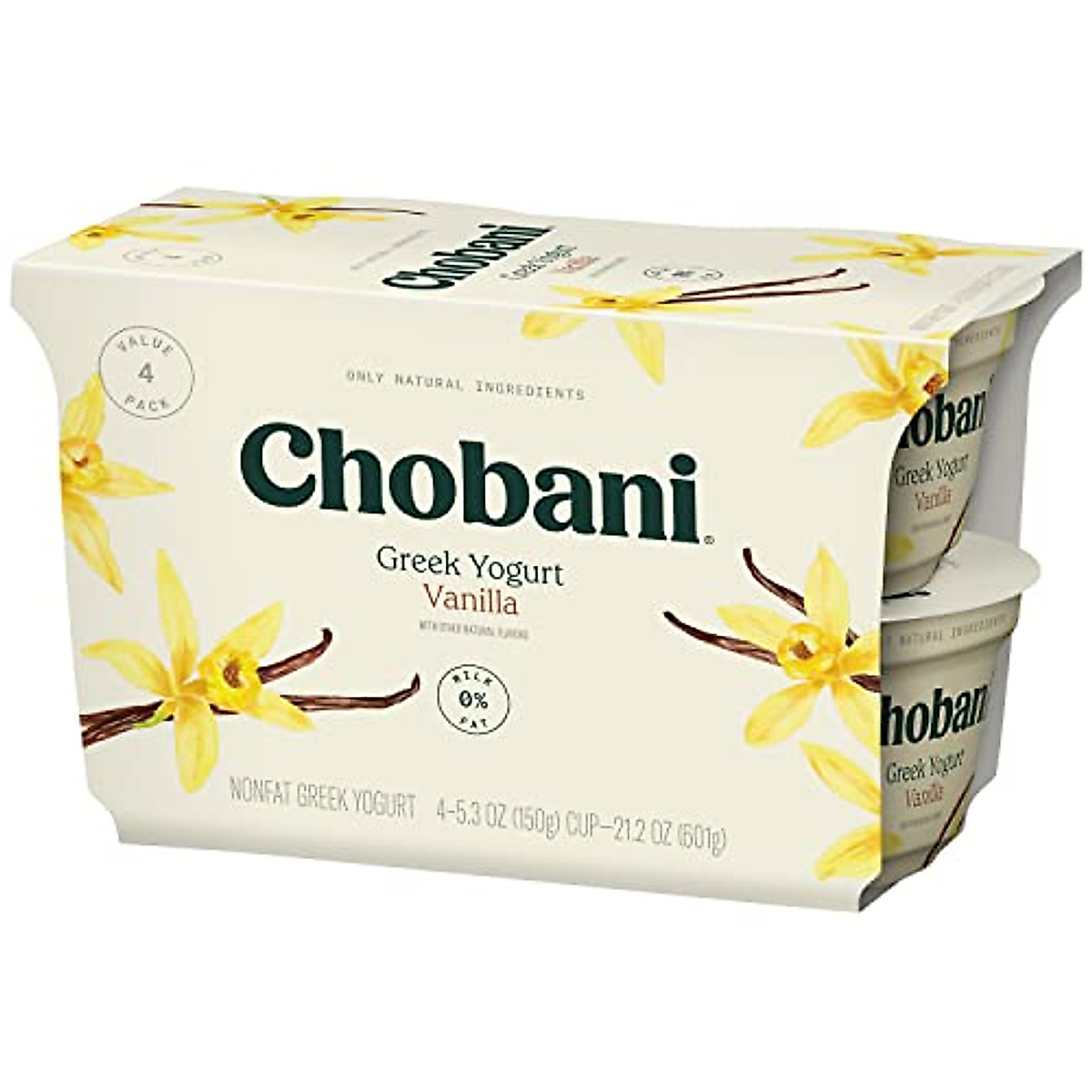 Chobani® Non-Fat Greek Yogurt Vanilla Blended 5.3oz 4-pack