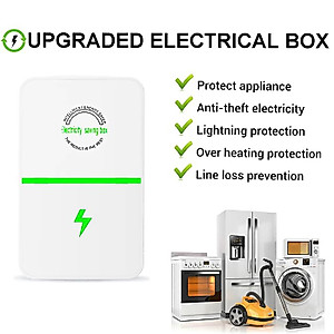 6 Packs Pro Power Saver, Home Stop-Watt Energy Saving Device, Magic Power Saver Electricity Saving Box, High Efficiency Household Stable Voltage Device US Plug