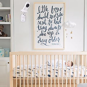 Adjustable Baby Monitor Wall Mount for VTech VM819, Baby Monitor Holder, Indoor Security Camera Mount for Crib Nursery, Perfect View Angle and Easy Installation-White