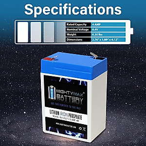 Mighty Max Battery 6V 4.5AH Lithium Replacement Battery Compatible with Coleman 5348 Lantern