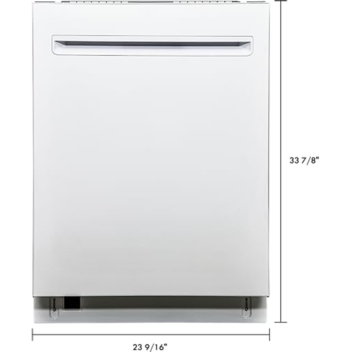 Kenmore 24" Built-In Stainless Steel Tub Dishwasher with EasyFlex 3rd Rack, SmartWash, UltraWash Plus, TurboDry, MoreSpace Adjustable Rack, Energy Star Certified, White