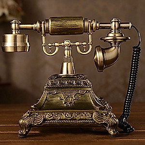 XICHEN Resin imitation copper Vintage STYLE ROTARY Retro old fashioned Rotary Dial Home and office Telephone