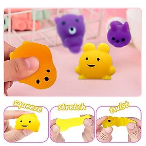 150 Pcs Kawaii Squishies, Mochi Squishy Toys for Kids Party Favors, Mini Stress Relief Toys for Easter Gift Easter Decoration Party Favors, Classroom Prizes, Birthday Gift, Goodie Bag Stuffers