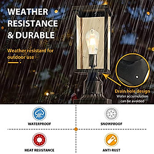 Dusk to Dawn Outdoor Post Light Hardwired 120V, Aluminum Lamp Post Light, Waterproof Outside Post Lantern Fixture with Pier Mount Base, Exterior Pole Lantern Lighting for Garden Yard Patio Pathway