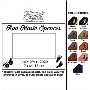 My Personal Memories Customized New Baby Photo Frame - Custom Engraved Boy Girl Picture Frame (5 x 7)