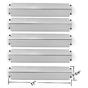Repair Kit for Charbroil Commercial 463268806 BBQ Gas Grill Includes 4 Crossover Tube Burners, 5 Stainless Heat Plates, 5 Stainless Steel Burners and Porcelain Grates