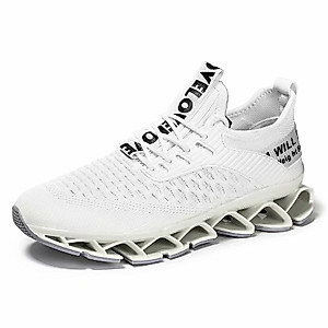 Womens Running Shoes Blade Tennis Walking Fashion Sneakers Breathable Non Slip Gym Sports Work Trainers White